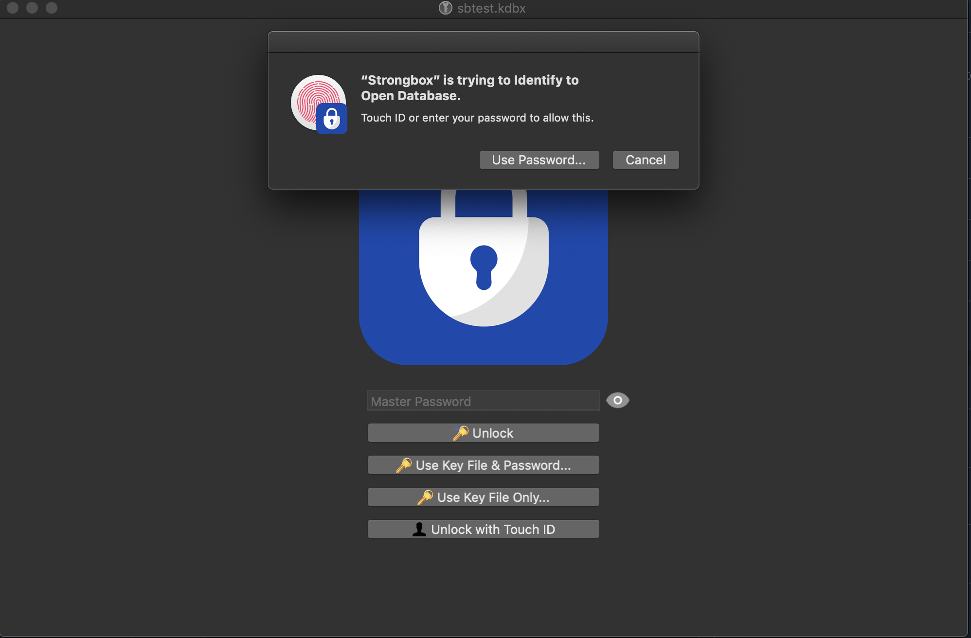 Double TouchID Prompt on Mac · Issue #129 · strongbox-password-safe/Strongbox · GitHub