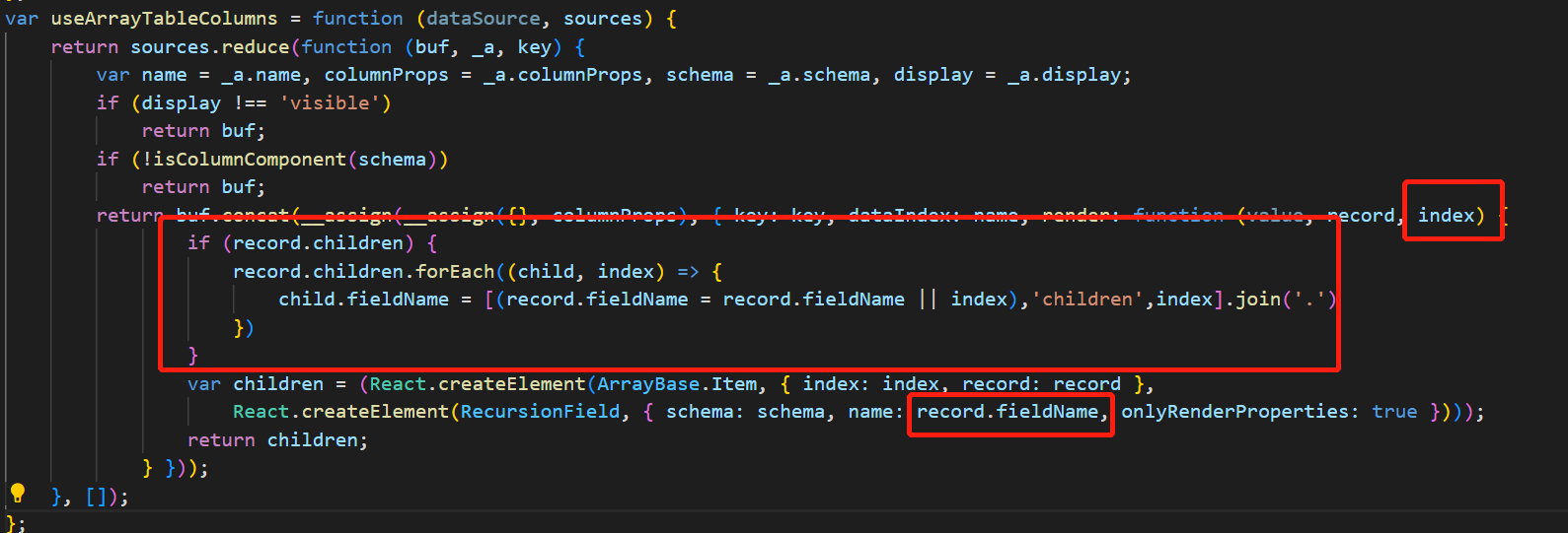 [Bug Report] @formily/antd ArrayTable 数据中有children时children 数据显示不出来 · Issue #3152 · alibaba ...