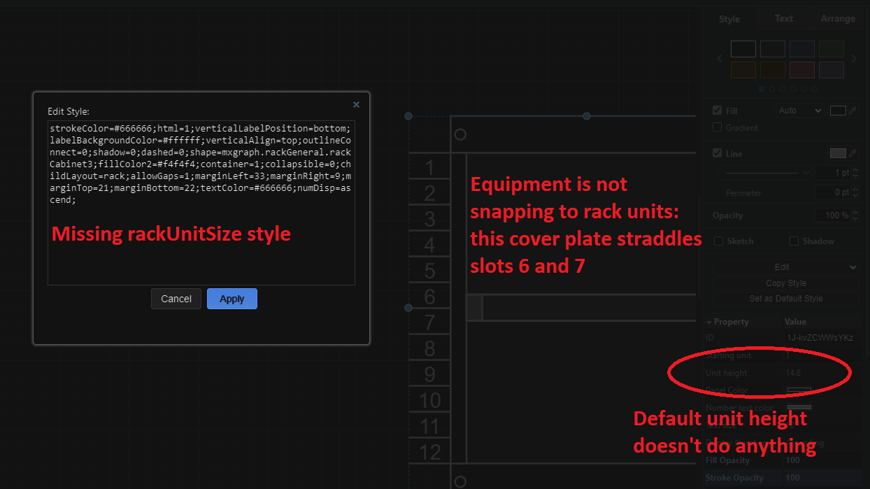 Racks don't snap to rack units by default · Issue #3935 · jgraph/drawio · GitHub