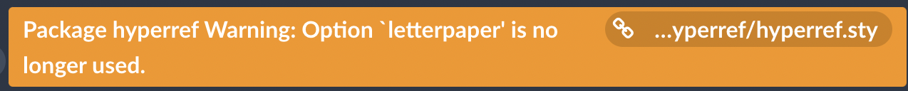 [latex] Package hyperref Warning: Option `letterpaper' is no longer used. · Issue #37 ...