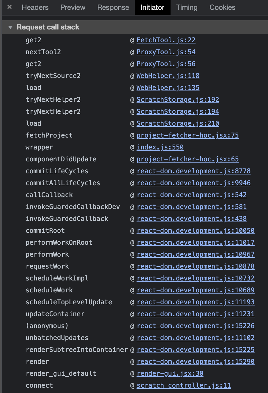 FetchTool is not sending a json request when getting the project from projectHost · Issue #8644 ...