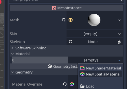 Creating a new mesh resource inside a `MeshInstance` wipes out materials slots · Issue #44714 ...