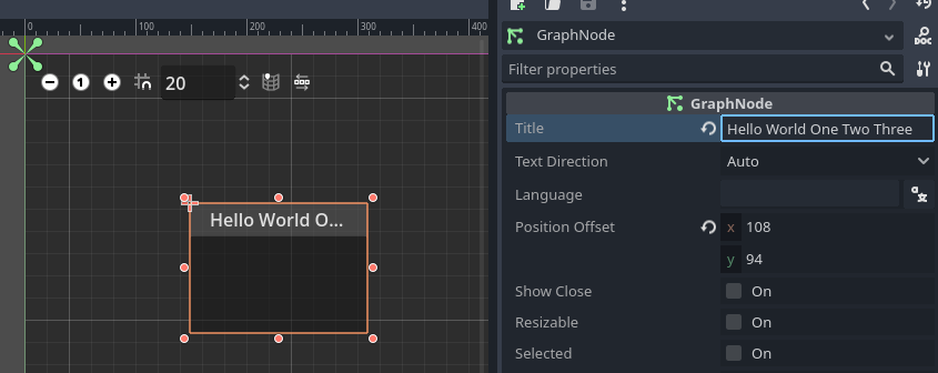 GraphNode title gets trimmed instead of resizing the node · Issue ...