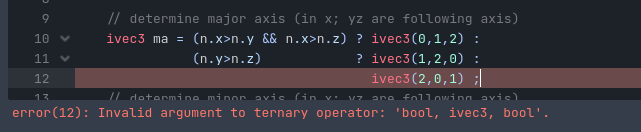 Cannot parse shader with ternary condition written in specific way ...