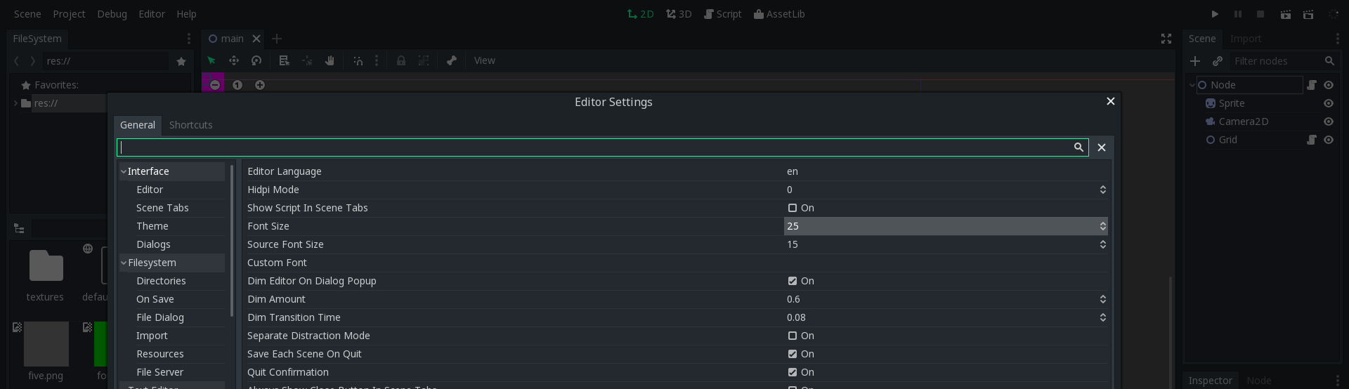 Editor font size is not respected · Issue #15502 · godotengine/godot · GitHub