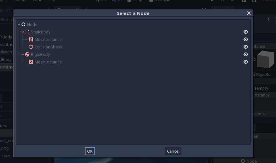 The "Select node" dialog has wrong style · Issue #28029 · godotengine/godot · GitHub