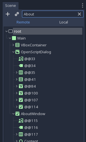 Cannot filter remote scene tree · Issue #22949 · godotengine/godot · GitHub