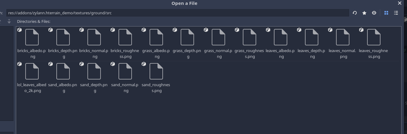 The editor file dialog does not show any thumbnails for images if the folder has .gdignore ...