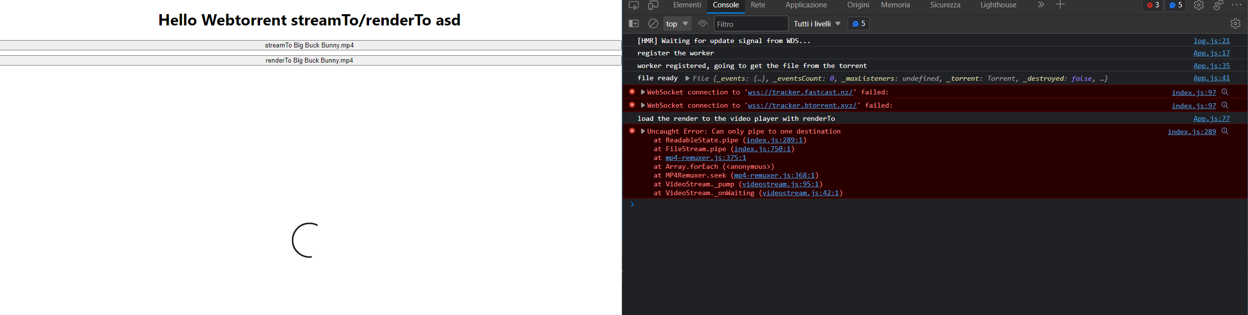 [REACT] Error streamTo, cannot make it work in any way · Issue #2374 · webtorrent/webtorrent ...