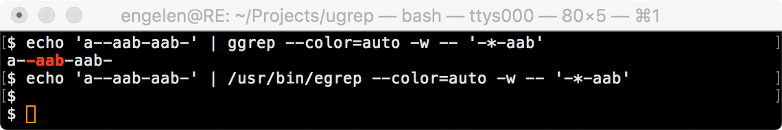 Using `ugrep -w` differs from `grep -w` · Issue #134 · Genivia/ugrep · GitHub