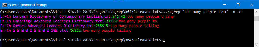 Can't find text · Issue #74 · Genivia/ugrep · GitHub