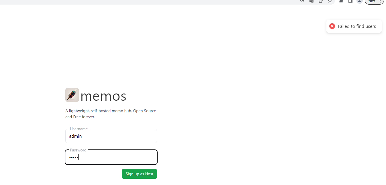 cannot take note and cannot login again after quit · Issue #1962 · usememos/memos · GitHub