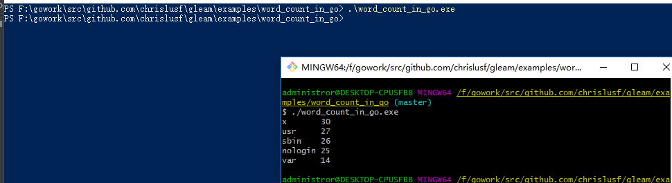 How to run examples on the windows · Issue #156 · chrislusf/gleam · GitHub
