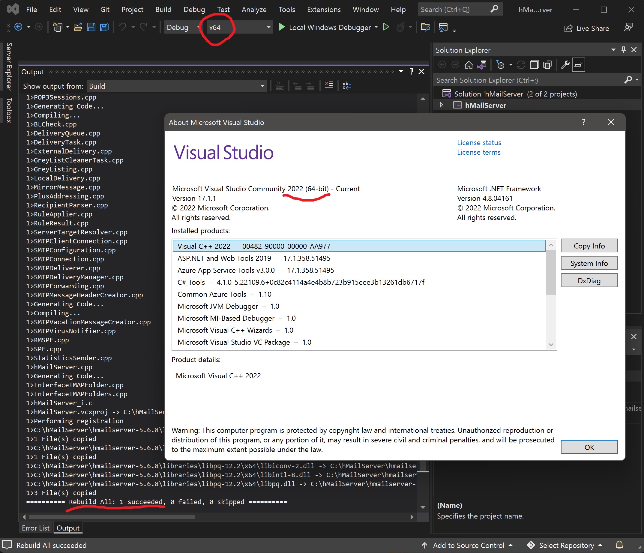 x64 build · Issue #426 · hmailserver/hmailserver · GitHub