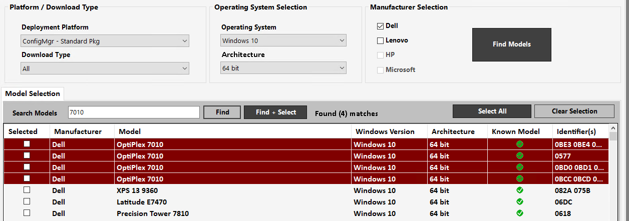 Dell driver selection issue · Issue #238 · MSEndpointMgr/ModernDriverManagement · GitHub