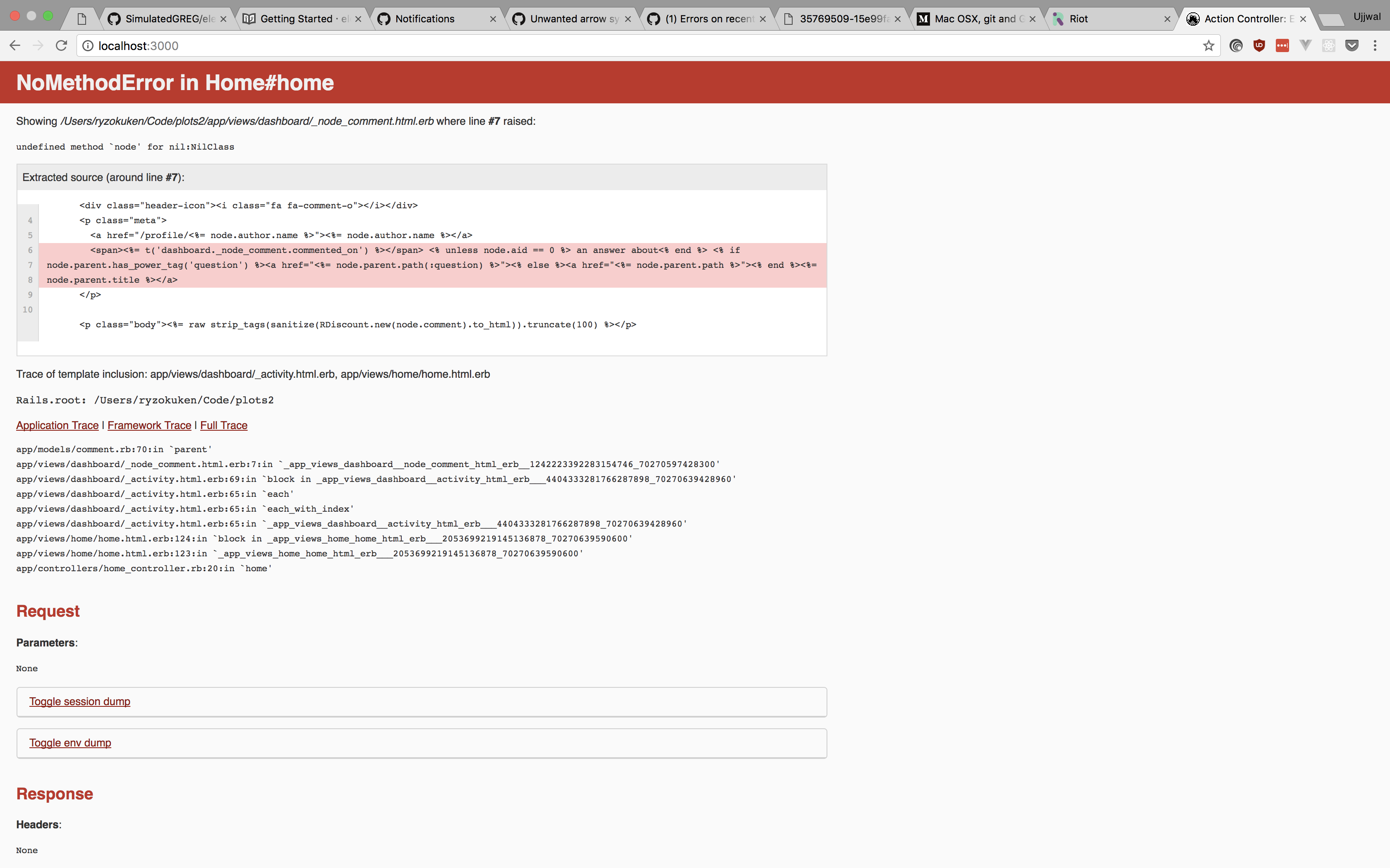 Errors on recent git pull · Issue #2172 · publiclab/plots2 · GitHub