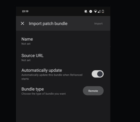 feat: Select bundle type, before entering the screen to add it · Issue #1250 · ReVanced/revanced ...