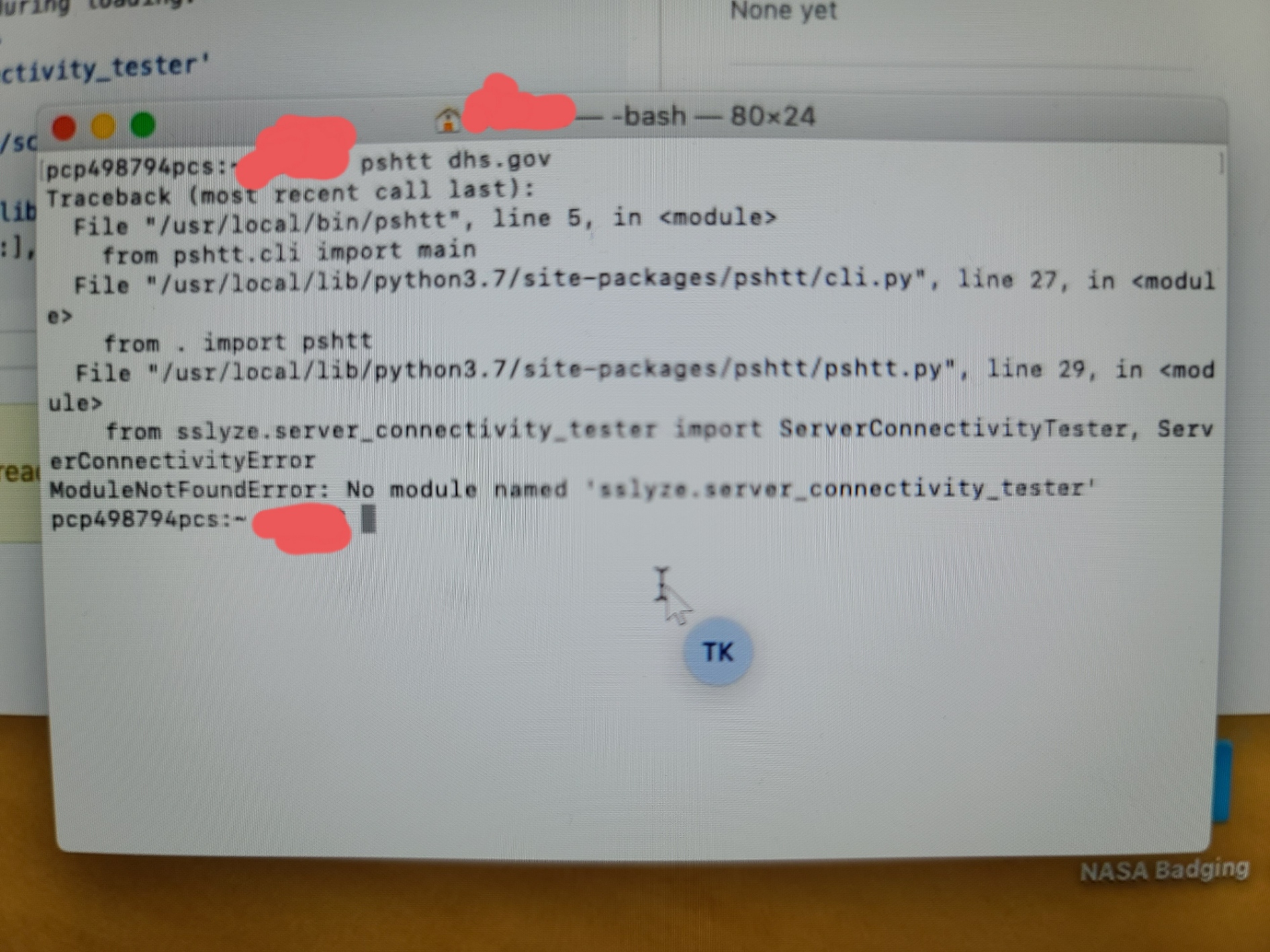 sslyze module error when attempting to run pshtt · Issue #210 · cisagov/pshtt · GitHub