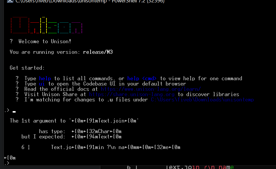 Error highlighting is off in Windows · Issue #3657 · unisonweb/unison · GitHub