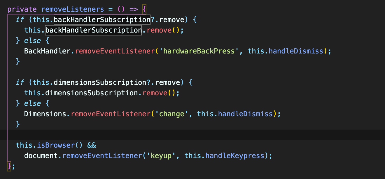 EventEmitter.removeListener('change', ...): Method has been deprecated. Warning · Issue #2984 ...