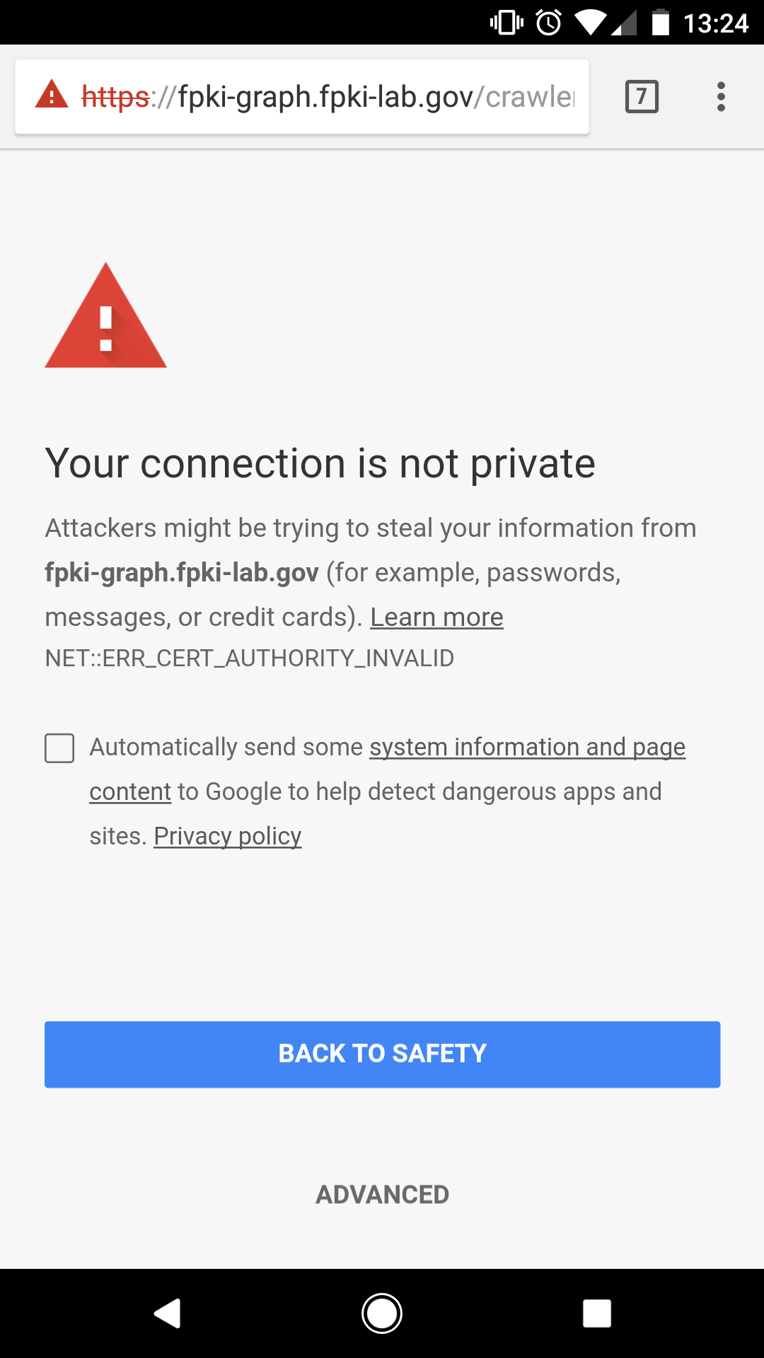 TLS Error when following fpki-graph URL · Issue #141 · GSA/fpki-guides ...
