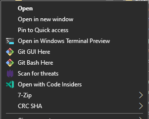 Please add a "Open with Visual studio code" button, in the context menu ...