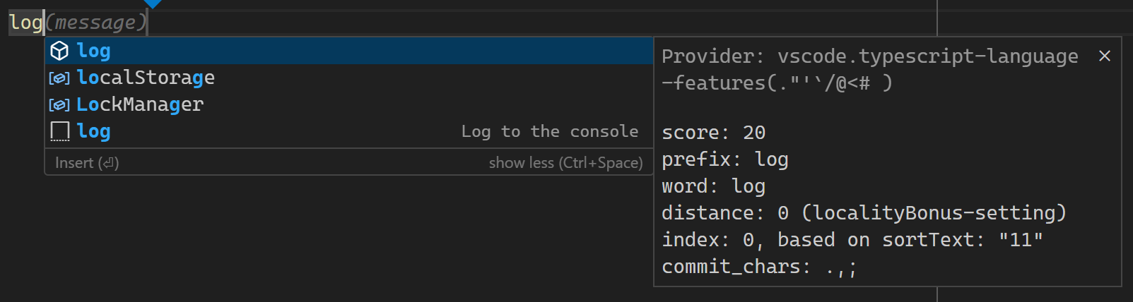 Feature Request Enable Other Action Keys Beside {tab} To Accept An Intellisense Suggestion