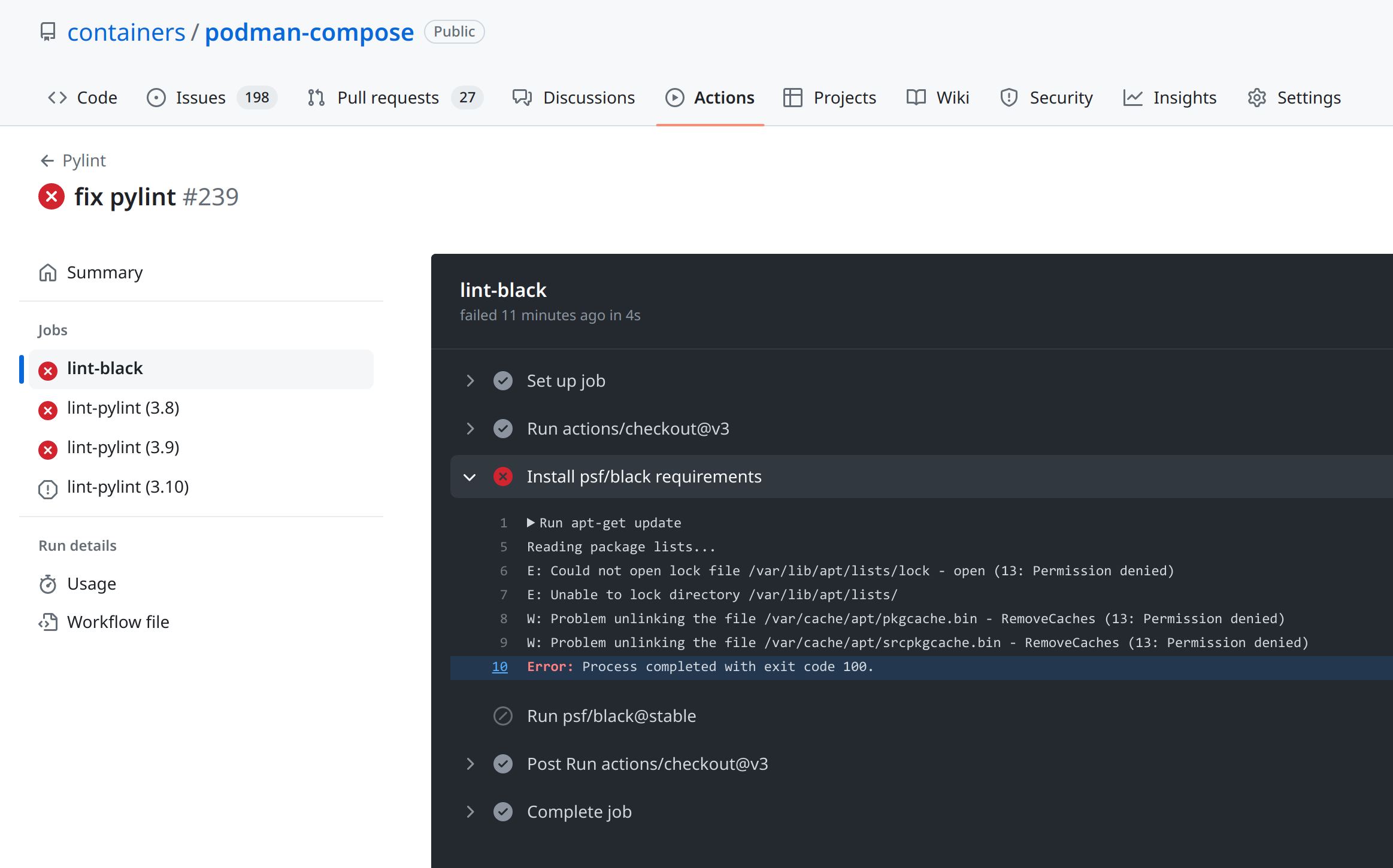PR #658 broke CI · Issue #659 · containers/podman-compose · GitHub