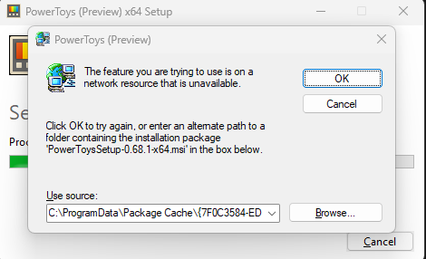 Install failed - PowerToysSetup-0.68.1-x64, error 0x80070652 · Issue #24650 · microsoft ...