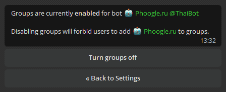 Deny BOT interactions with groups · Issue #548 · php-telegram-bot/core ...