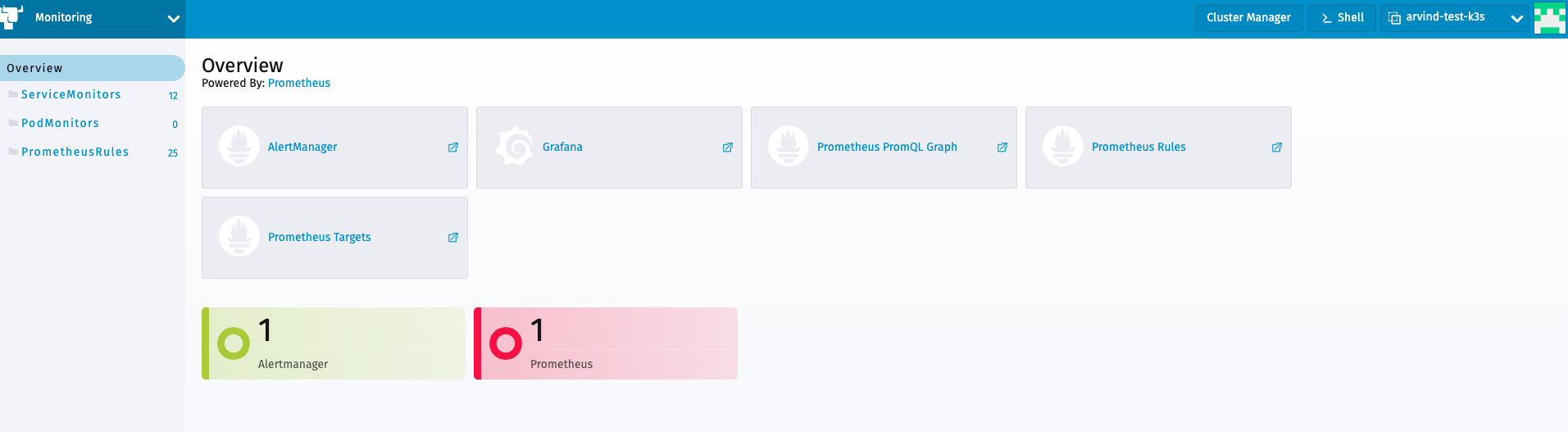 [Monitoring V2 UI] Move Prometheus / Alertmanager from Overview to Navigation Bar · Issue #1260 ...