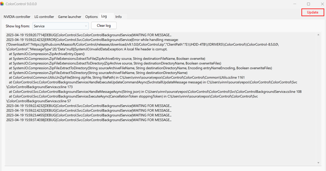 Cant Update To New Version Via Update Button · Issue 204 · Maassoftcolorcontrol · Github 