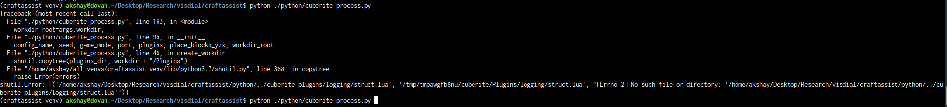 Making and runing the cuberite server · Issue #25 · facebookresearch/craftassist · GitHub