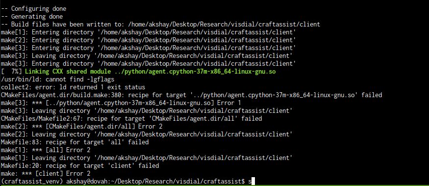 Making and runing the cuberite server · Issue #25 · facebookresearch/craftassist · GitHub