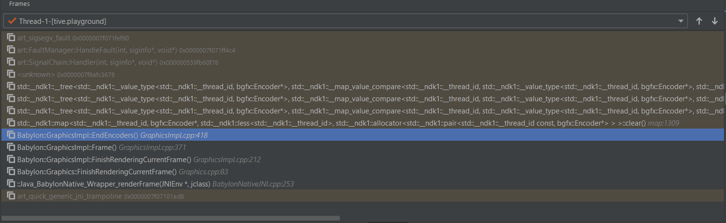 [ANDROID] Crash with Fatal signal 11 · Issue #1023 · BabylonJS/BabylonNative · GitHub