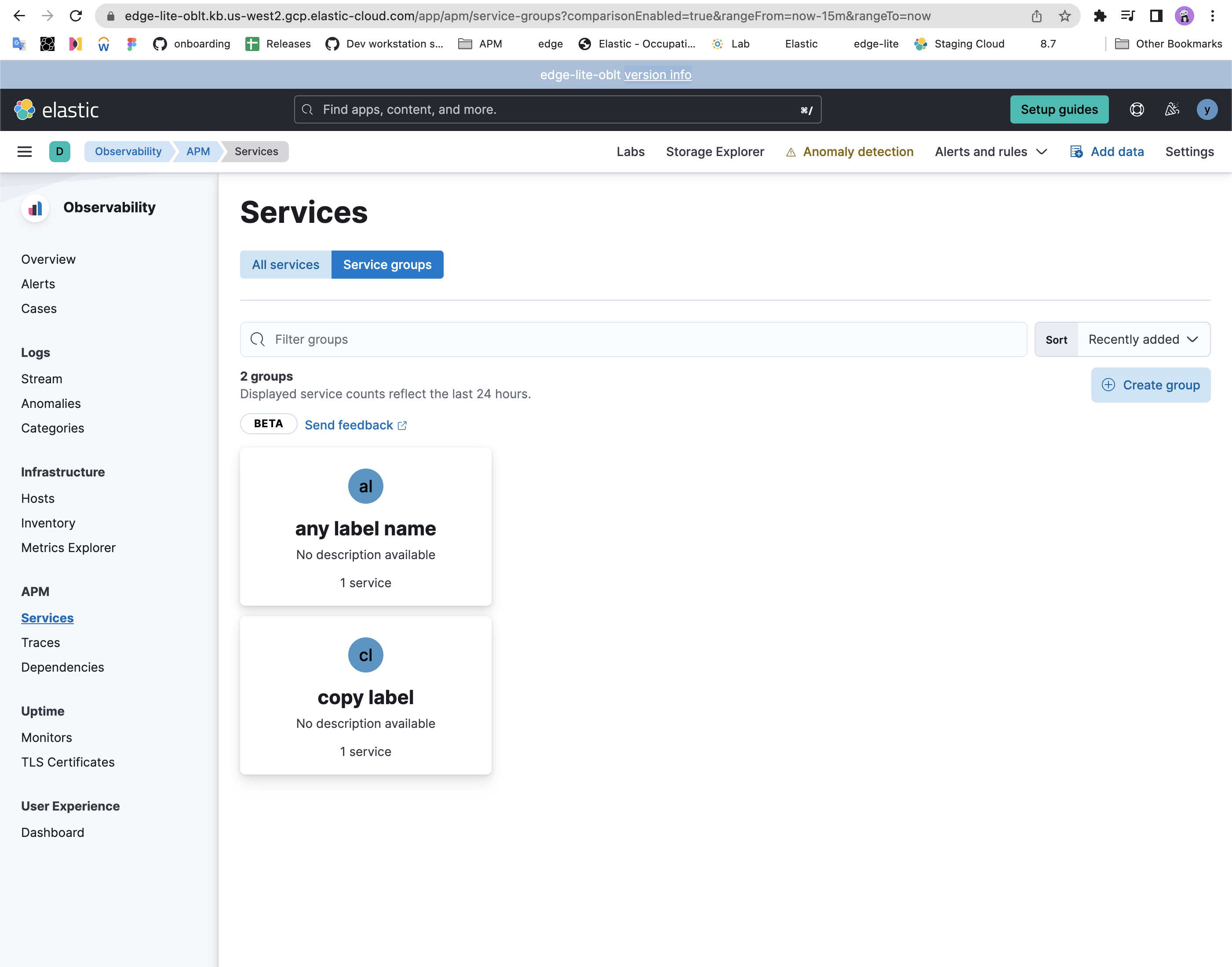 [APM] Service groups layout is incorrect · Issue #147435 · elastic/kibana · GitHub