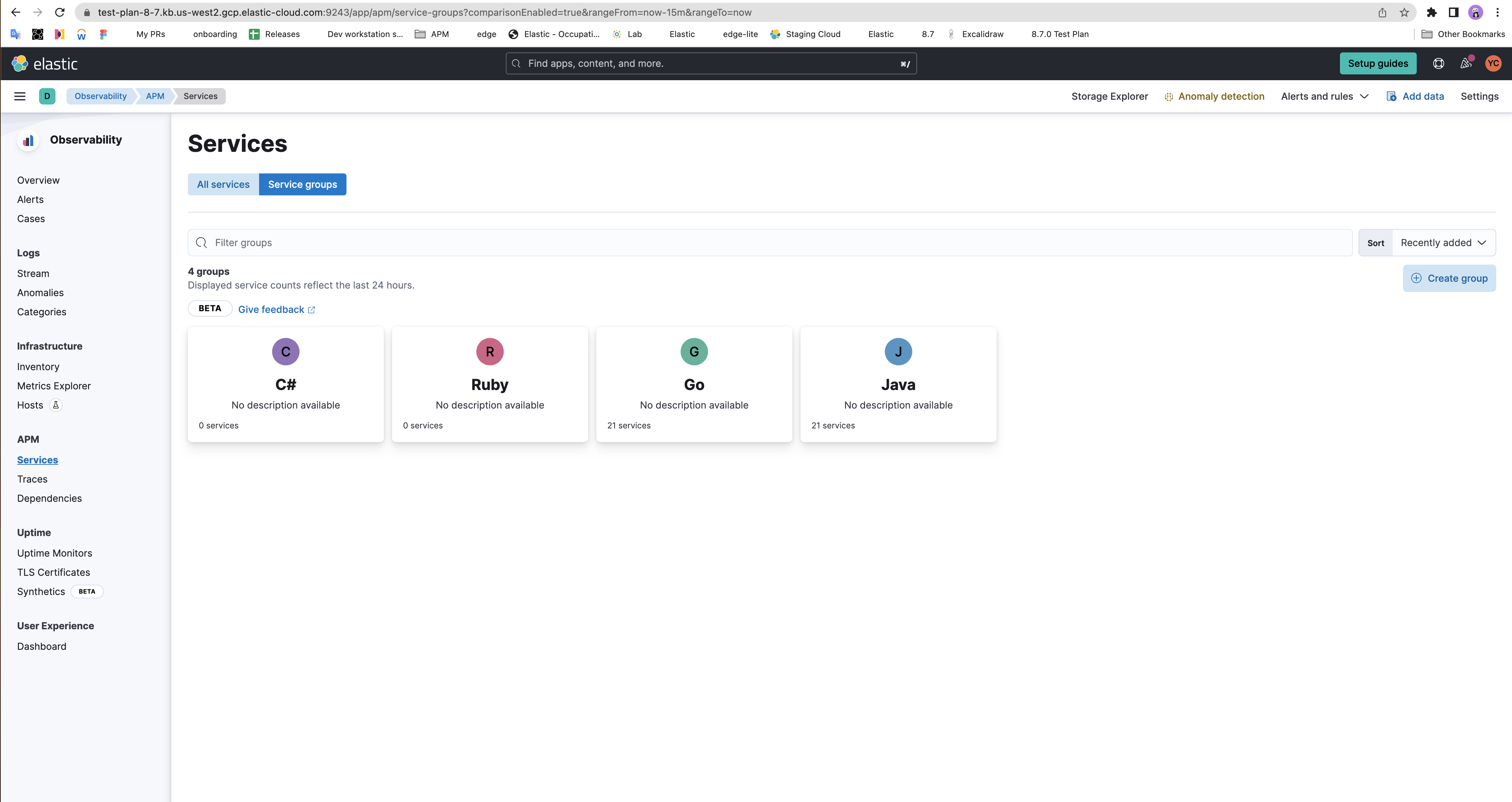 [APM] Service groups layout is incorrect · Issue #147435 · elastic/kibana · GitHub