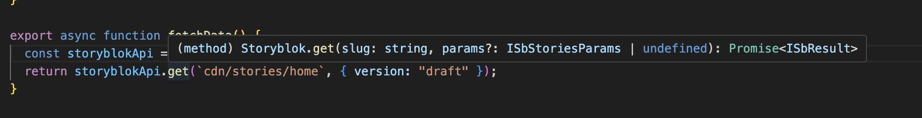 RSC Typeings for getStoryblokApi() broken, all methods have any as type · Issue #582 · storyblok ...