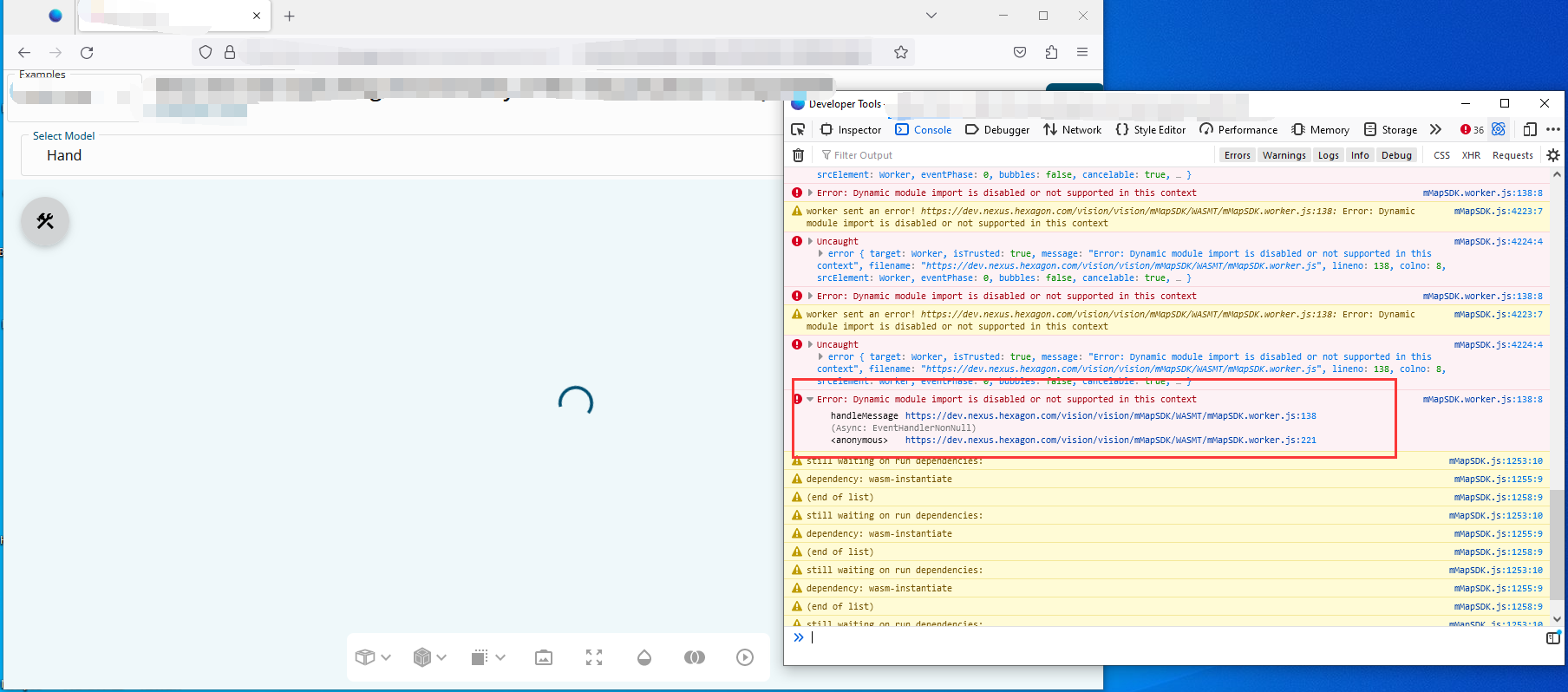 Bug Firefox The Cad Model Cannot Be Loaded In Playwright Firefox