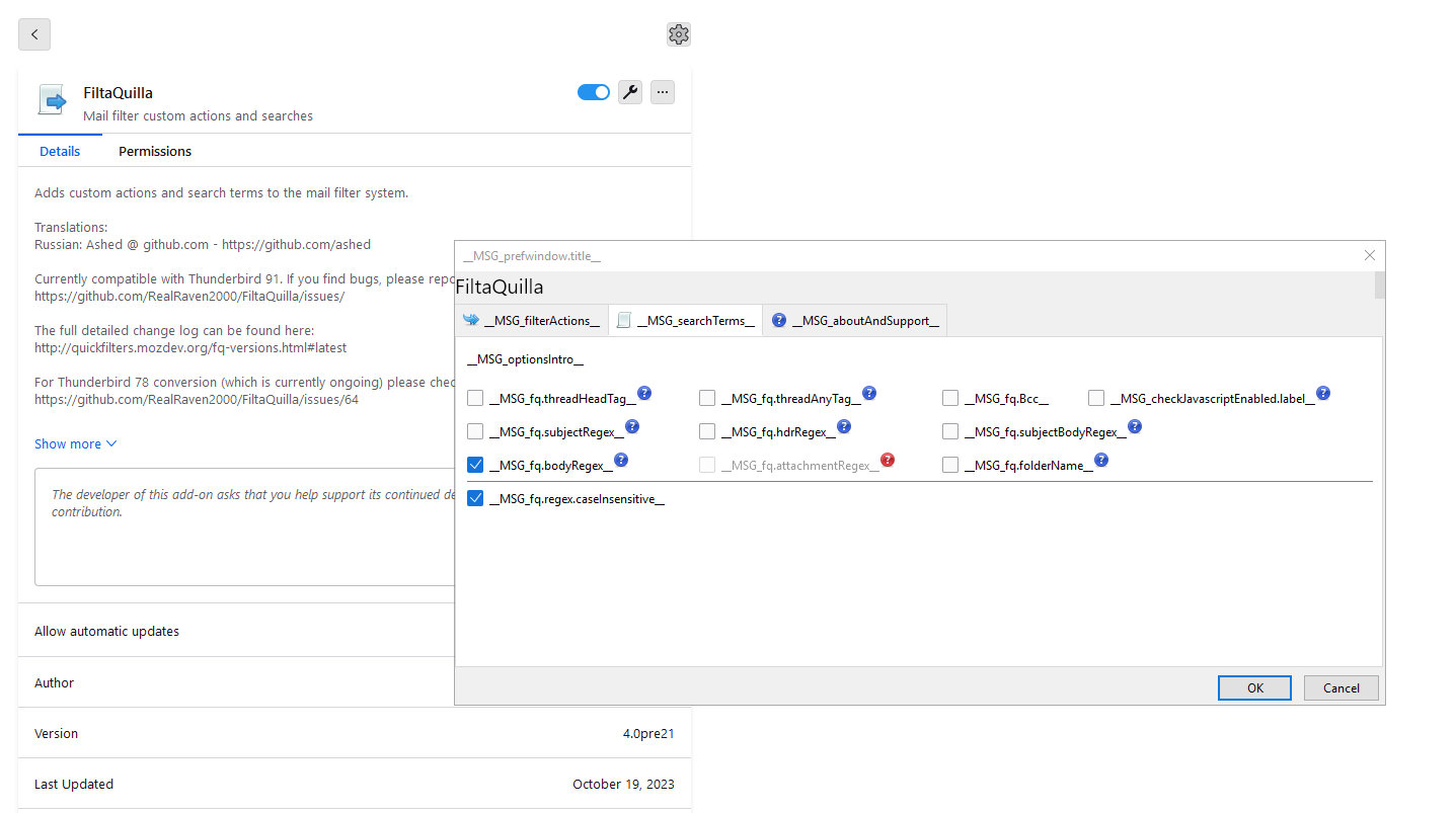 Message size could not read > Error · Issue #236 · RealRaven2000 ...