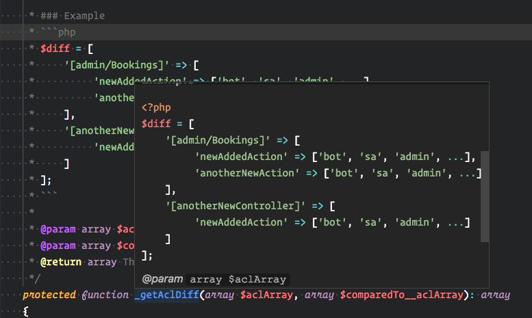 Preserve the doc indentation in the popup window · Issue #563 · bmewburn/vscode-intelephense ...