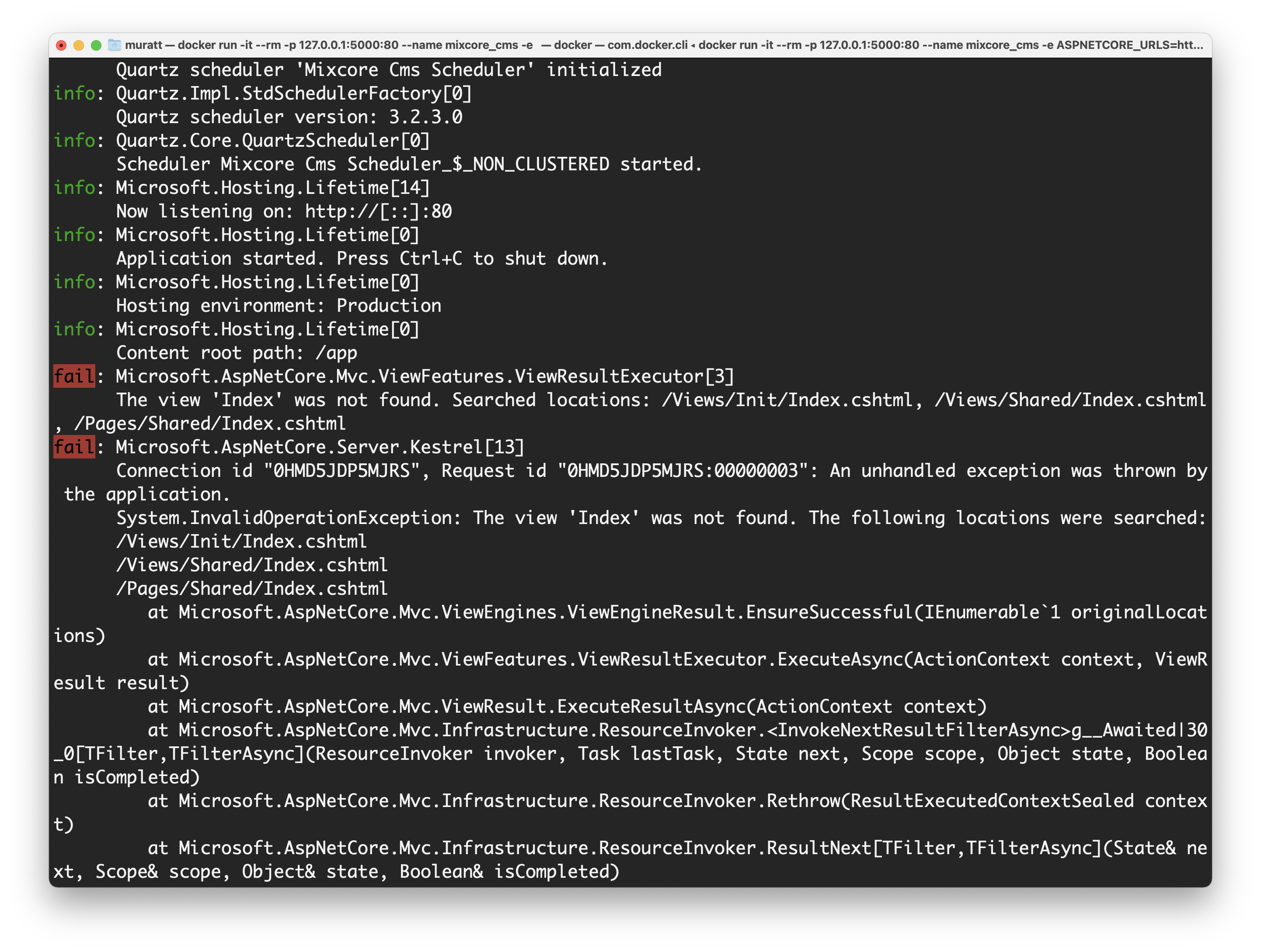 Binding warnings in container output · Issue #544 · mixcore/mix.core · GitHub