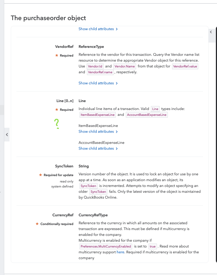 The `received` Field Is Missing In The `purchaseorder` Object · Issue 206 · Intuitquickbooks 