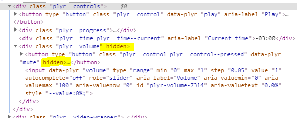 Mute and Volume controls should be shown when explicitly listed as controls · Issue #1603 ...