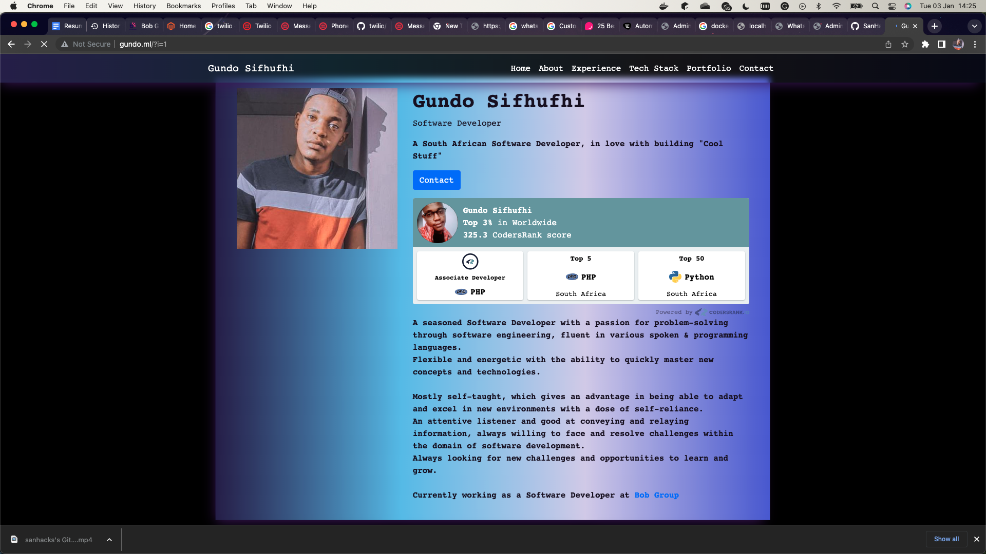 GitHub - SanHacks/Gundo.ml: Personal Portfolio Site