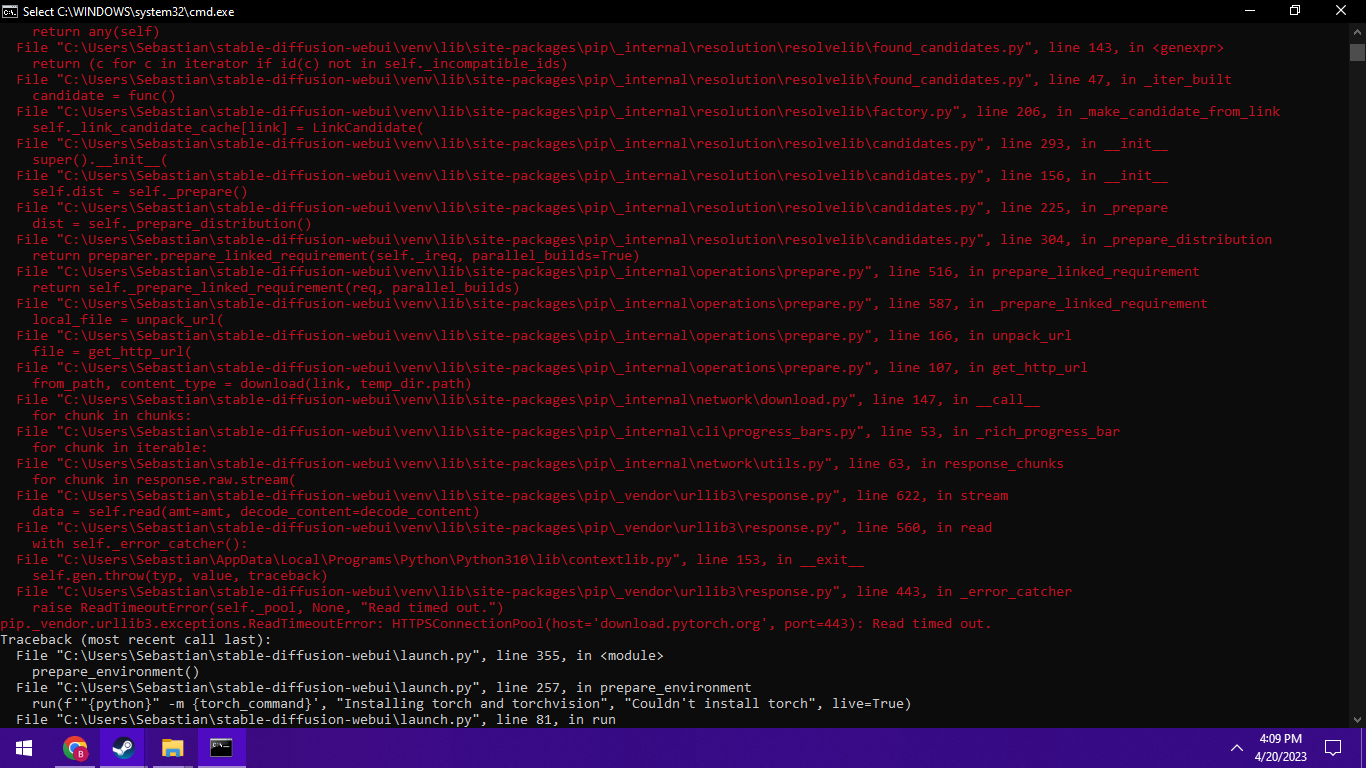 Instillation problems · AUTOMATIC1111 stable-diffusion-webui · Discussion #9769 · GitHub