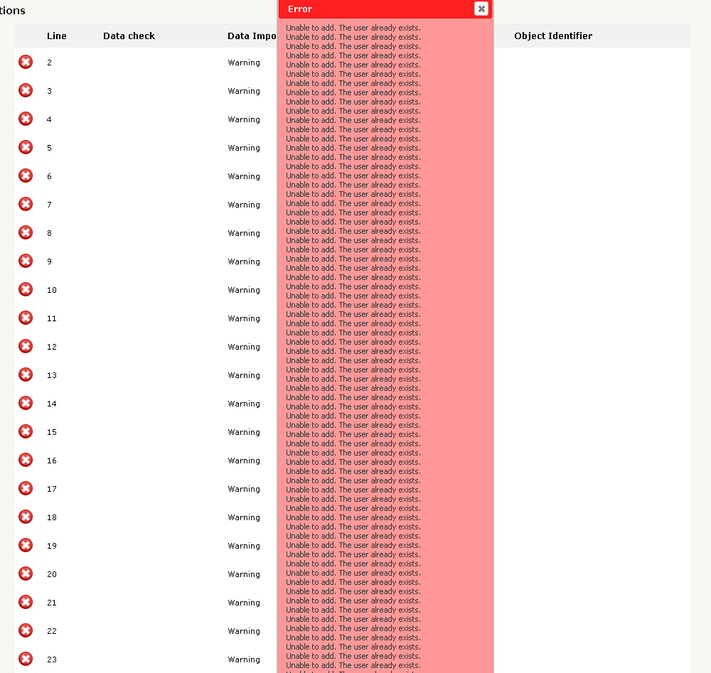 "Unable to add. The user already exists". BUT It's not exists. What am I doing wrong? · Issue ...
