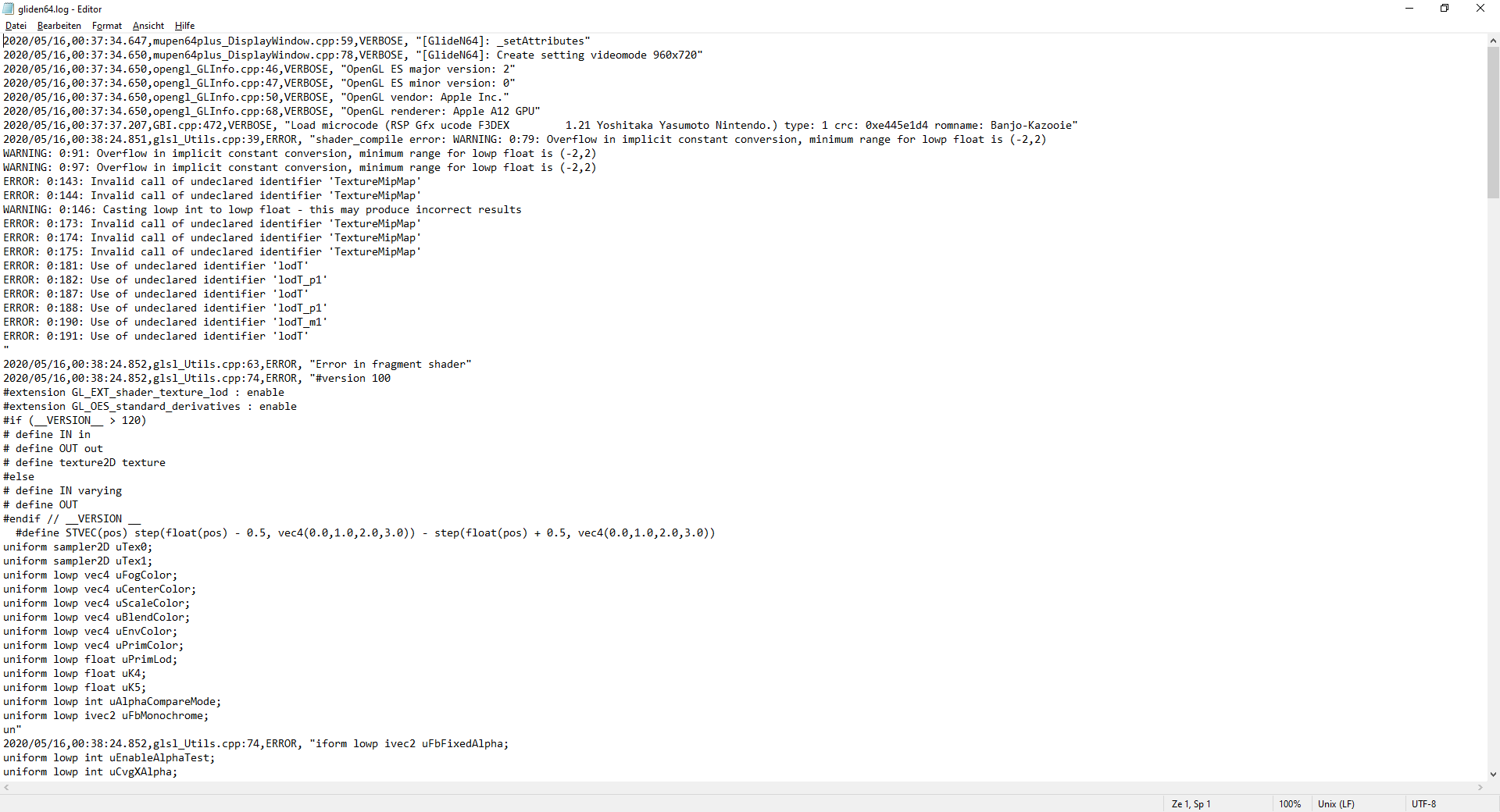 GLES2 Shader Issues caused by a405ad86 · Issue #2271 · gonetz/GLideN64 · GitHub