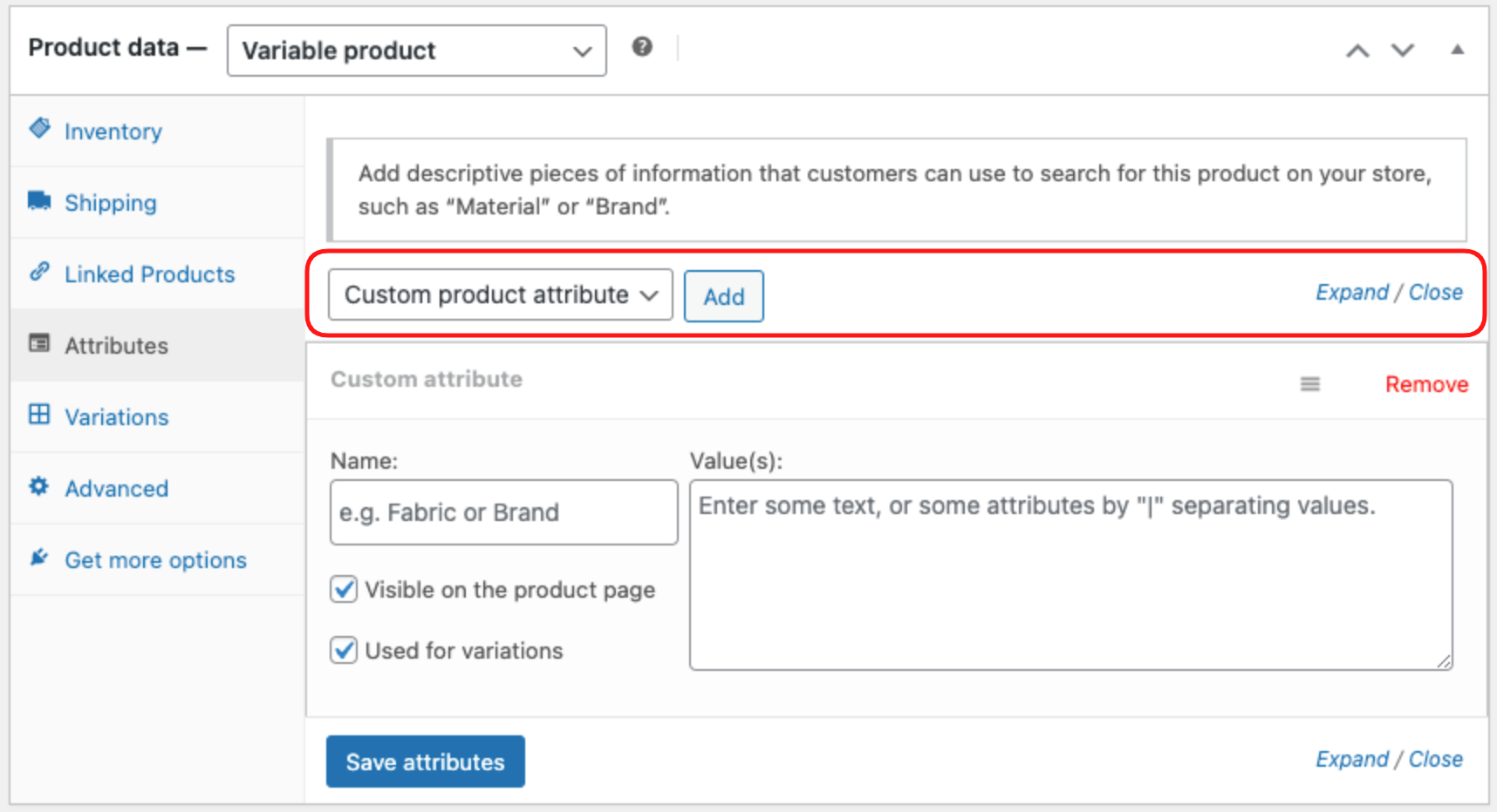 Variable Product Remove Product Attribute Selector · Issue 36665 · Woocommerce Woocommerce
