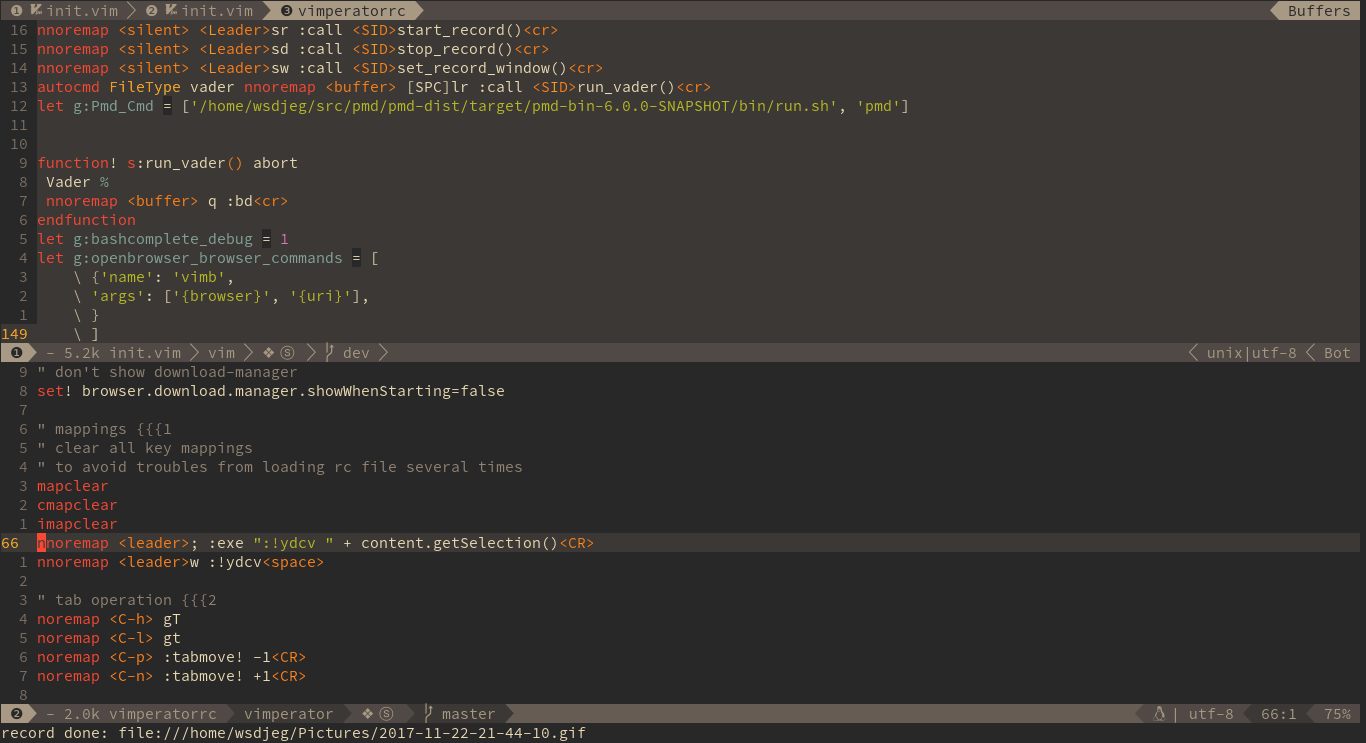 screenshorts · Issue #67 · wsdjeg/.SpaceVim.d · GitHub